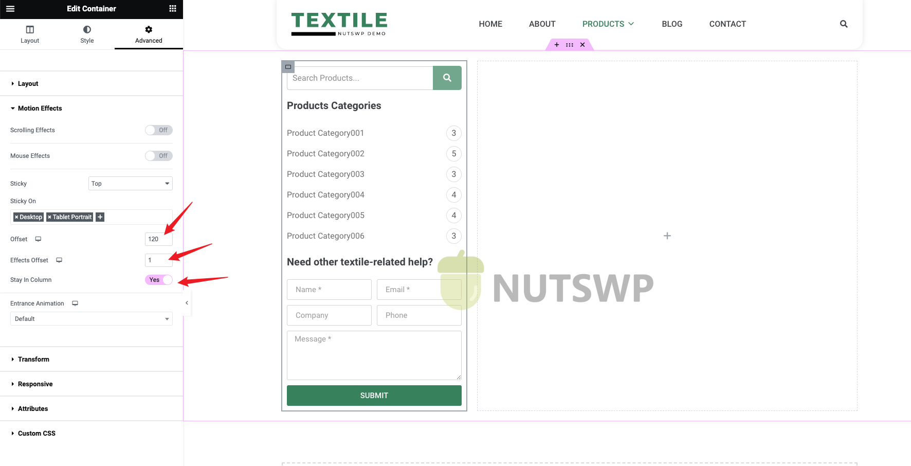 如何使用Elementor制作部粘性侧边栏？（附视频） - 【NUTSWP】