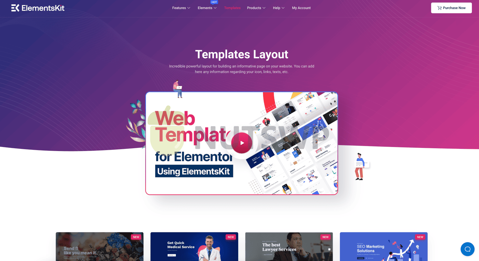 在哪里找Elementor免费模版库？ - 【NUTSWP】